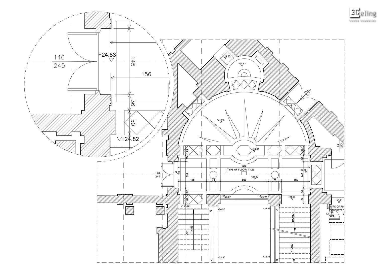 Poziomy Szczegółowości 2D CAD - LOD 1, 2, 3 - 3Deling